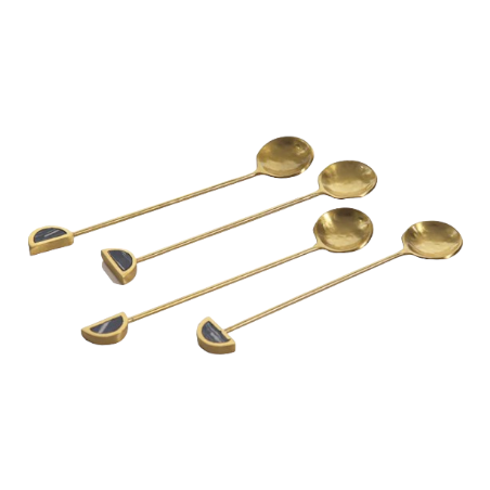 Black Marble and Gold Tea Spoon | NUANCE home + lifestyle